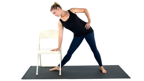 Triangle Pose With a Chair: 5 Variations - YogaUOnline